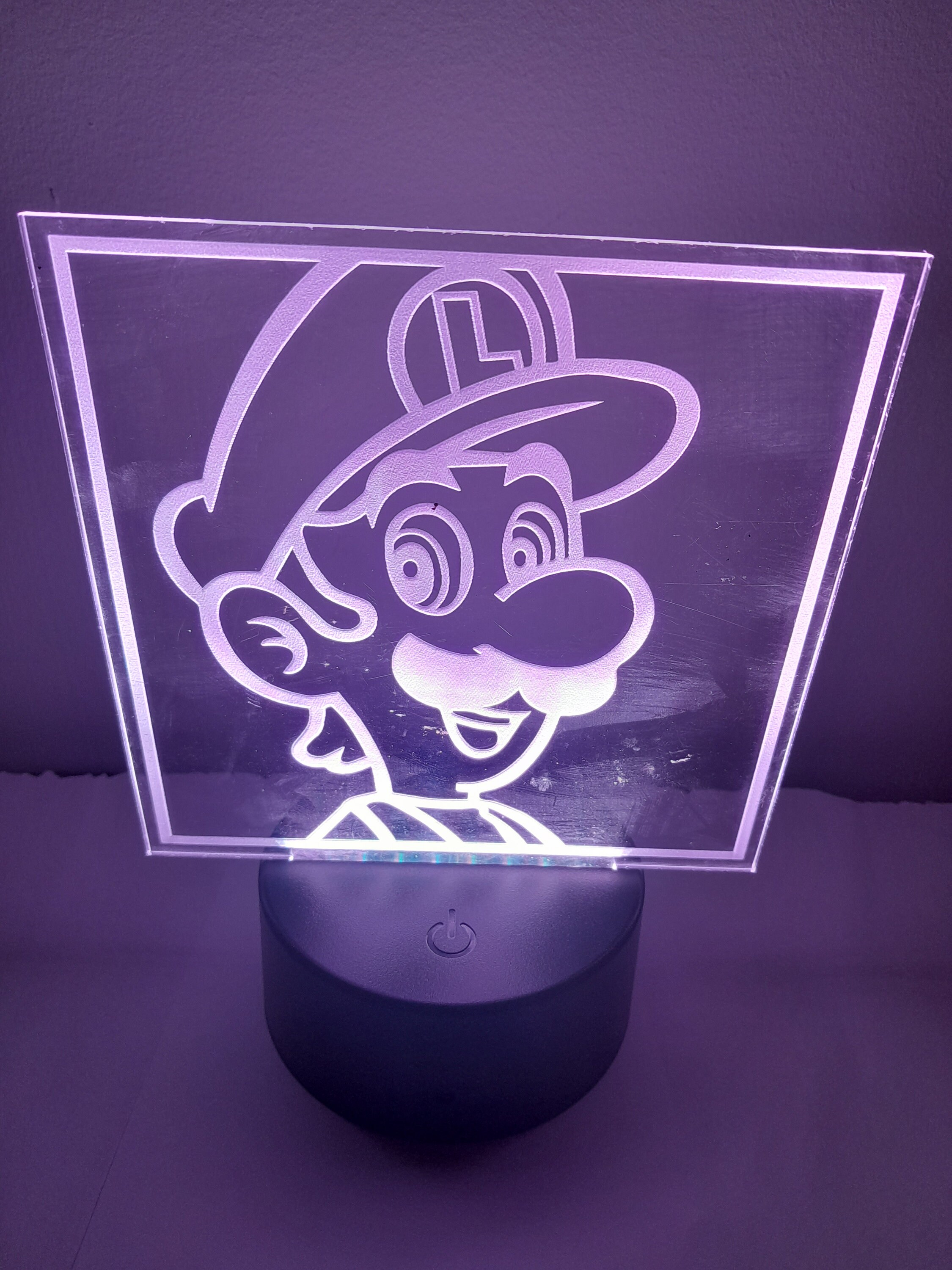 Edge Lit Luigi Light Sign, Night Light - Etsy