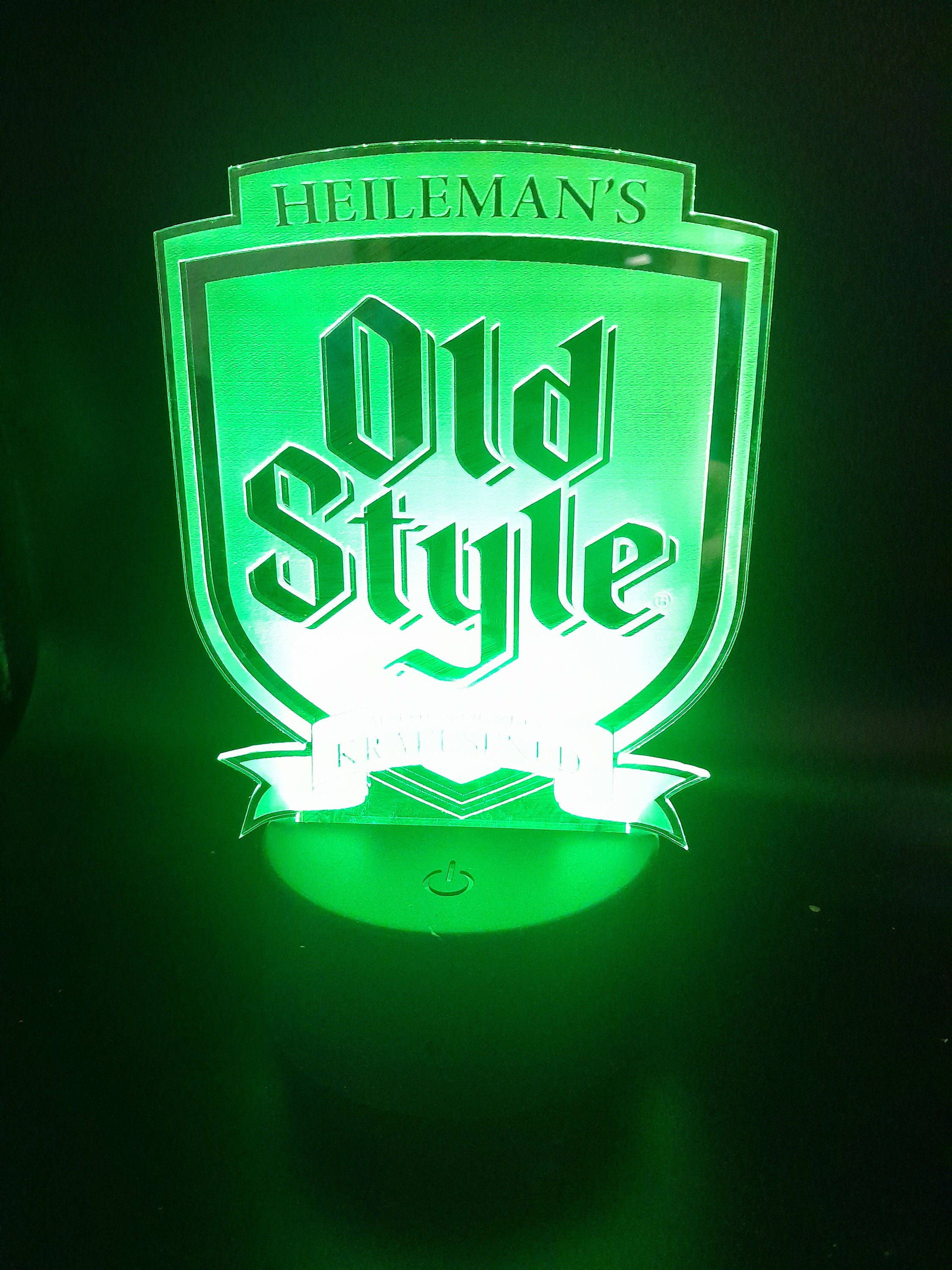 Edge Lit Light Sign Old Style Beer, Desk Lamp - Etsy