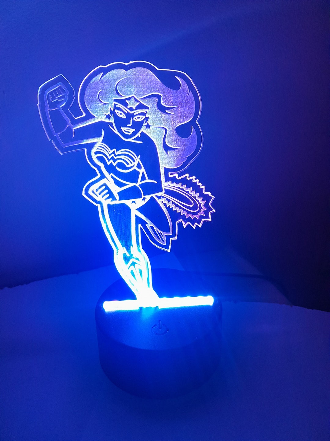 Edge Lit Wonder Woman Light Sign, Night Light - Etsy