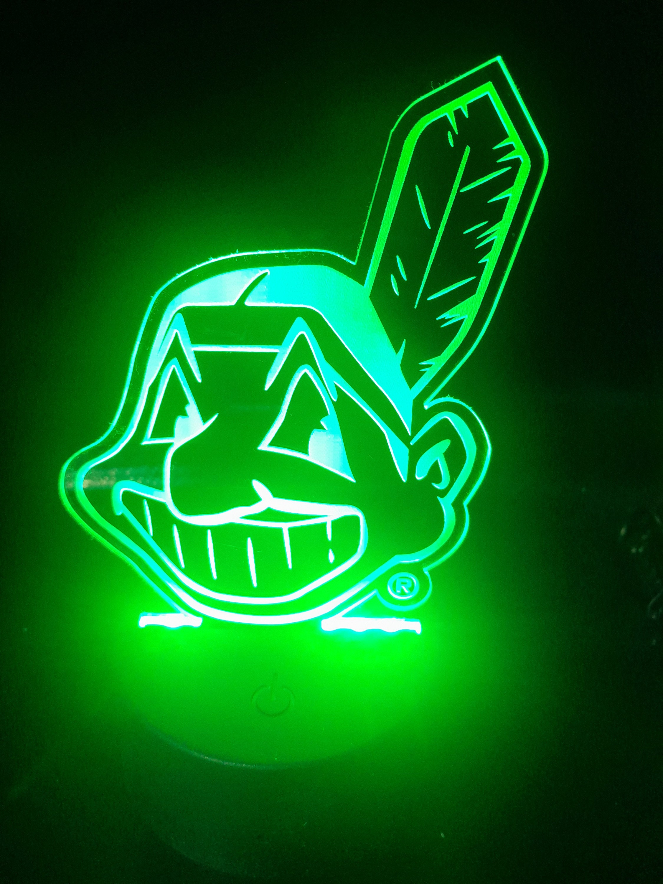 Cleveland Indians Edge Lit Light Sign, Night Light, Desk Lamp - Etsy