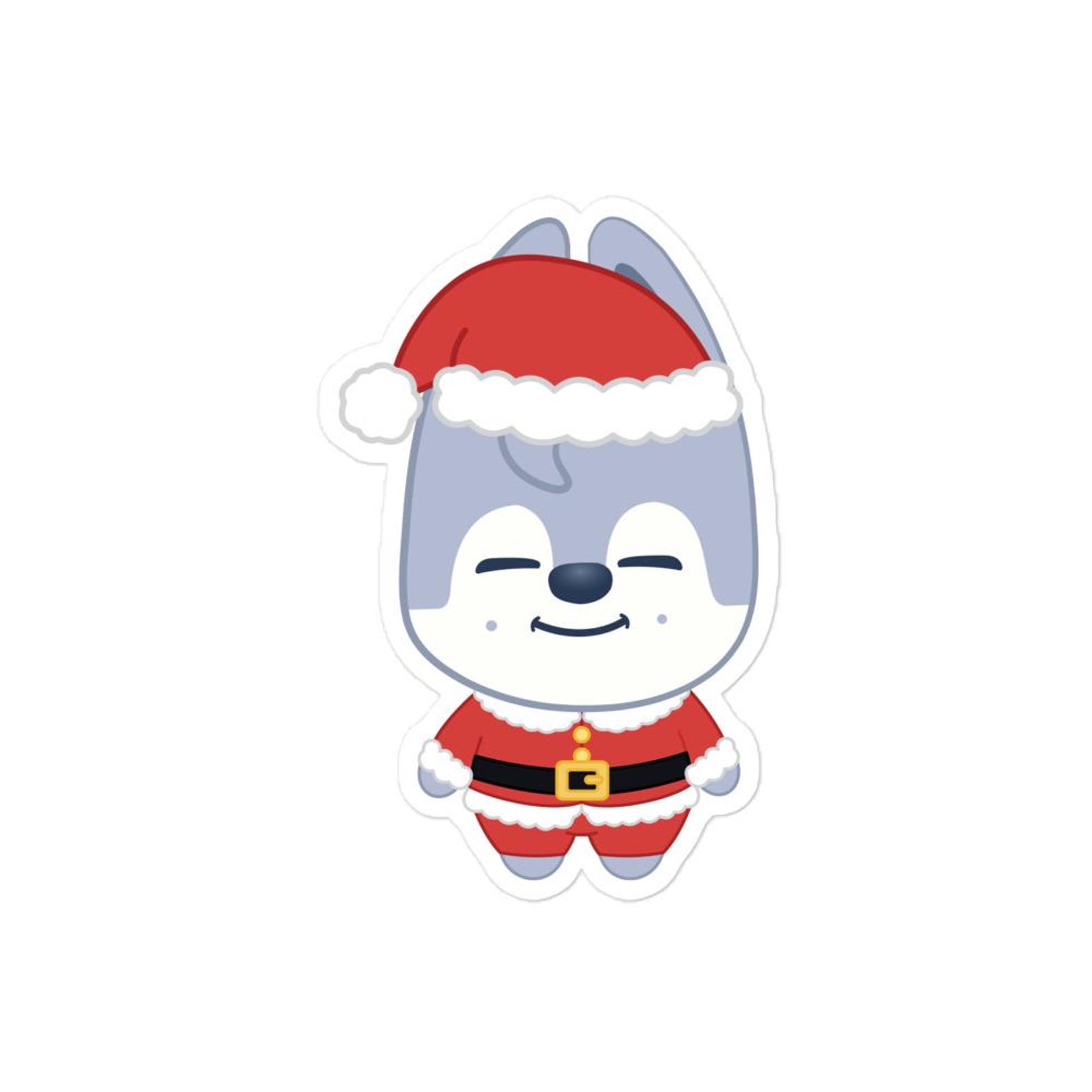 Wolf Chan Santa Sticker • SKZOO Christmas Sticker • Stray Kids Holiday ...