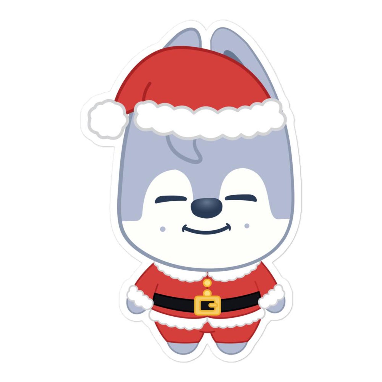 Wolf Chan Santa Sticker • SKZOO Christmas Sticker • Stray Kids Holiday ...