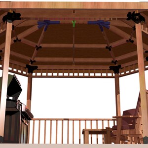 DIY 4x4 Linear Octagon Pavilion Brackets Kit | Easy Outdoor Structure ...