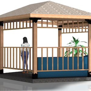 DIY 6x6 Partial Hexagon Pergola/gazebo Brackets Kit - Easy Assembly for ...