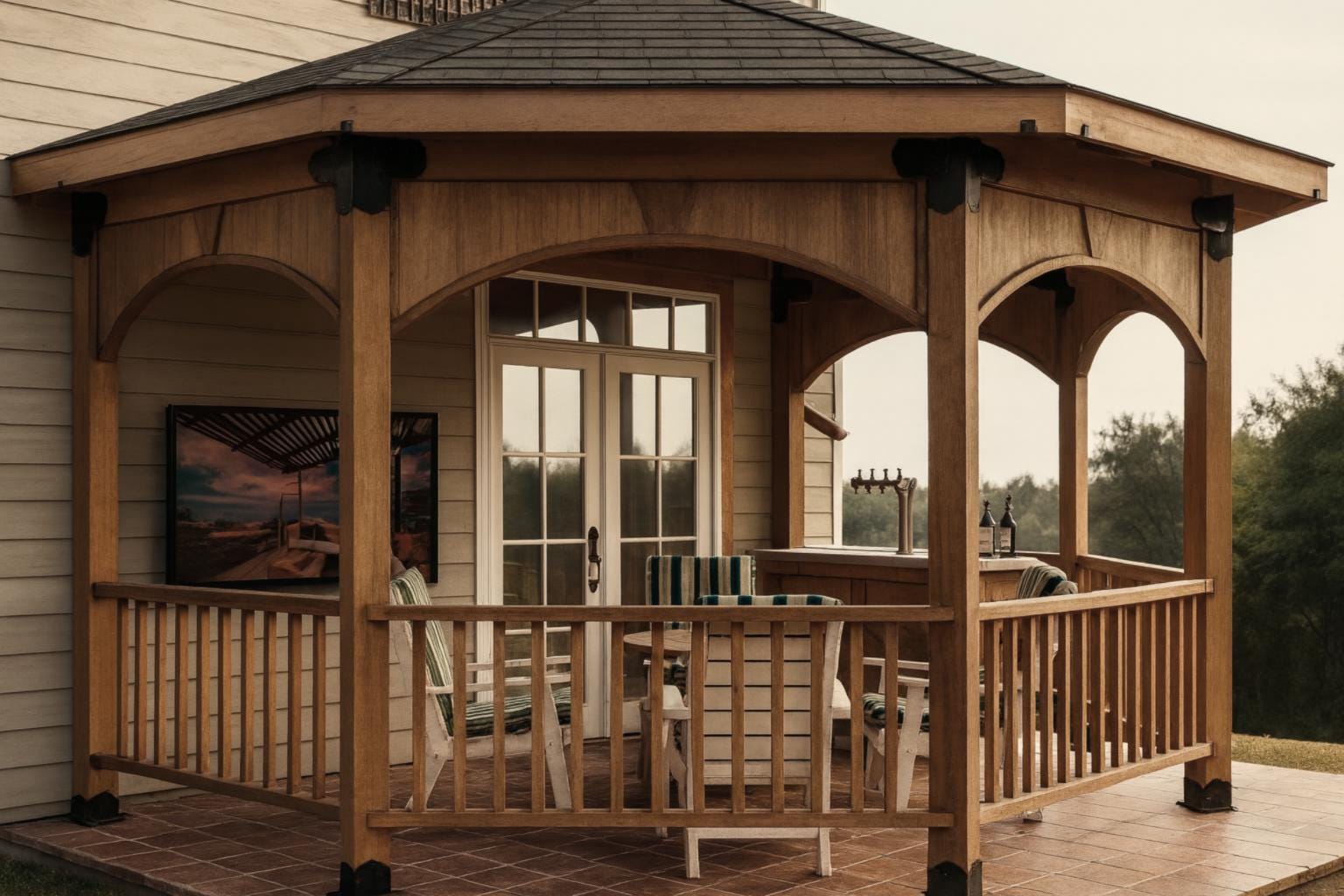 DIY Partial Octagon Gazebo Brackets Kit: 6x6, Wall Attached or ...