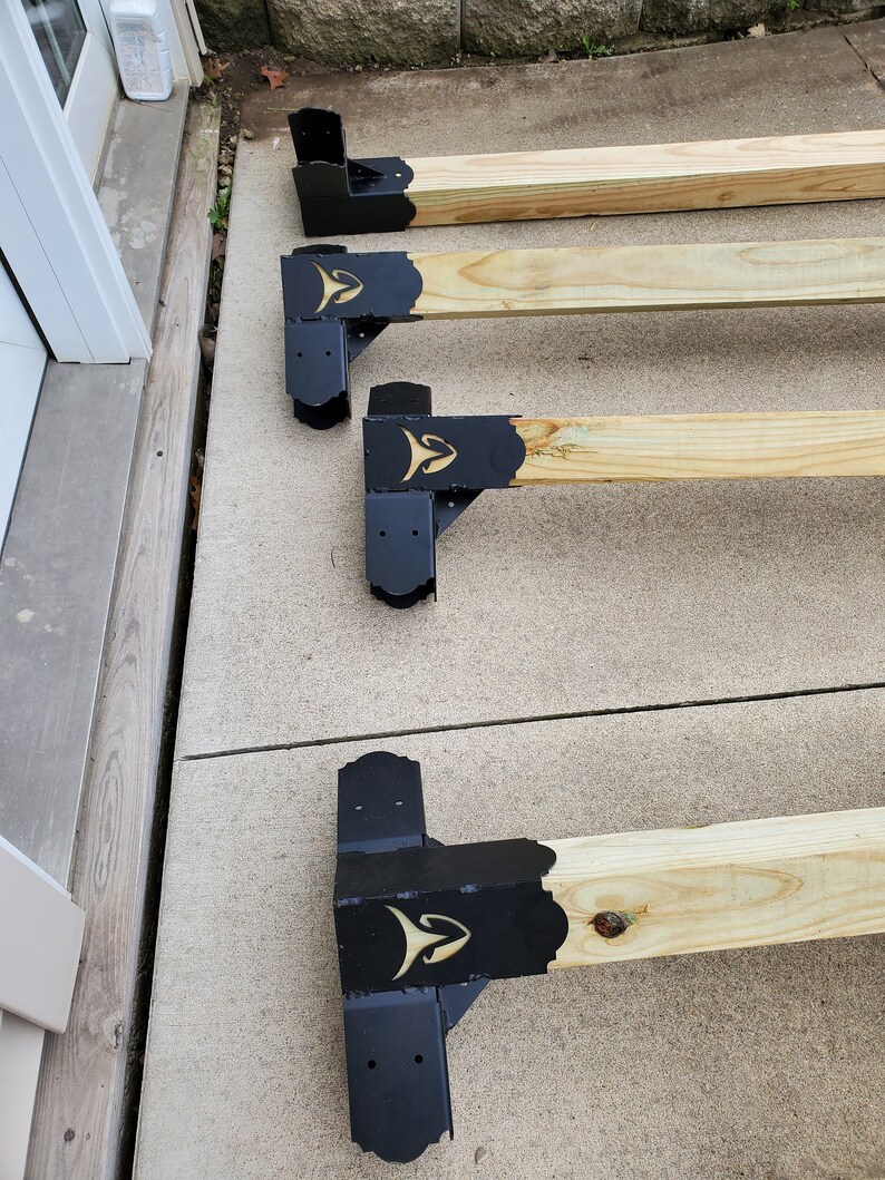 Diy 4X4 Iron 60-degree Bracket Hexagon Elbow Bracket Diy Pergola ...