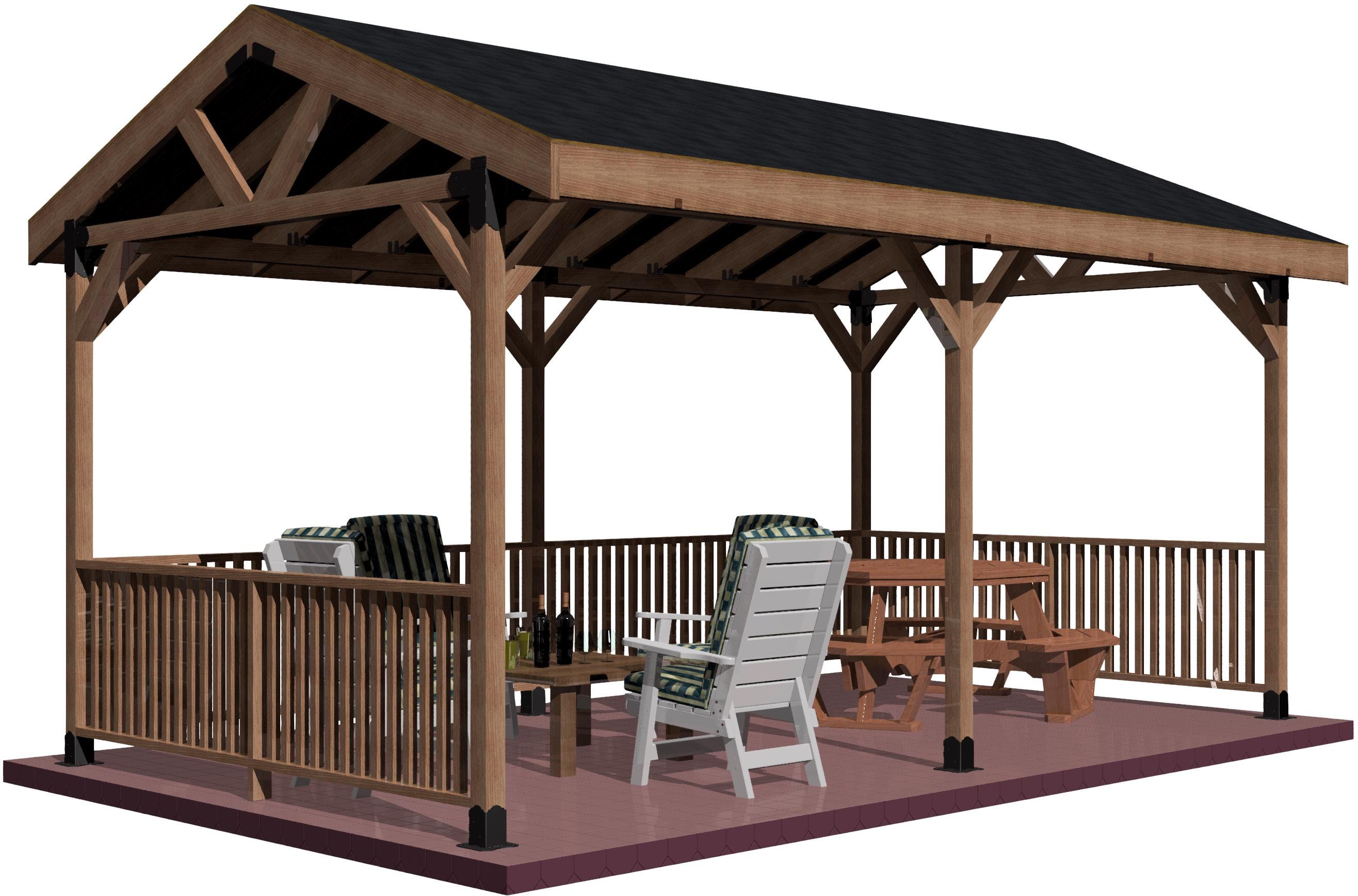 DIY 4x4 Pavilion Brackets Kit: Universal Size Outdoor Carport - Etsy