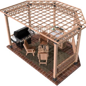 DIY Partial Octagon Gazebo Brackets Kit: 6x6, Wall Attached or ...