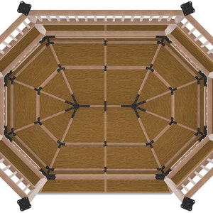 DIY 4x4 Linear Octagon Pavilion Brackets Kit | Easy Outdoor Structure ...