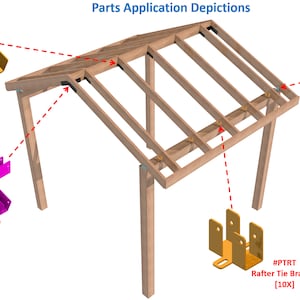 DIY Heavy Duty Ridge Rafter Tie Bracket: 5-12 Pitch Roof, Tiny Home - Etsy