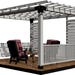 DIY 6x6 Rectangle Pergola Bracket Kit: Lattice Roof, Outdoor Living ...