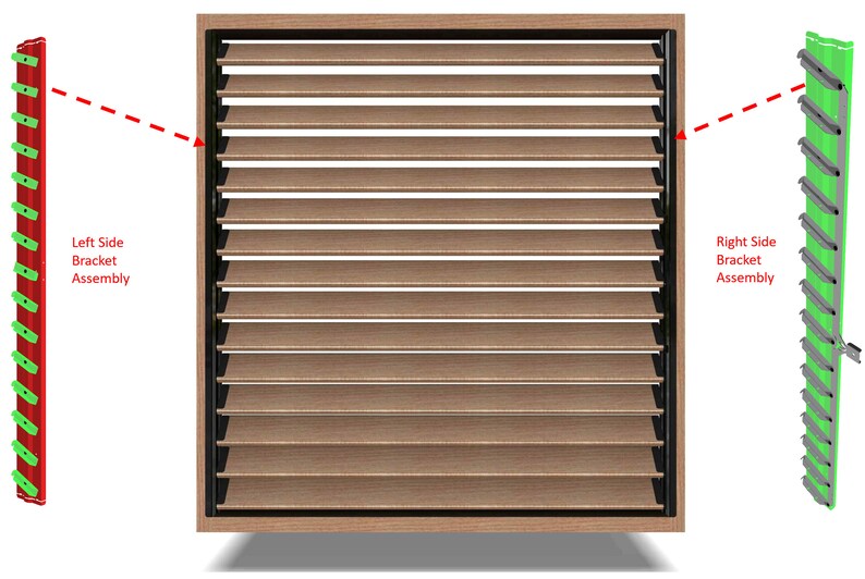 48" DIY Louver Bracket Kit: Privacy & Storm Shutters - Etsy