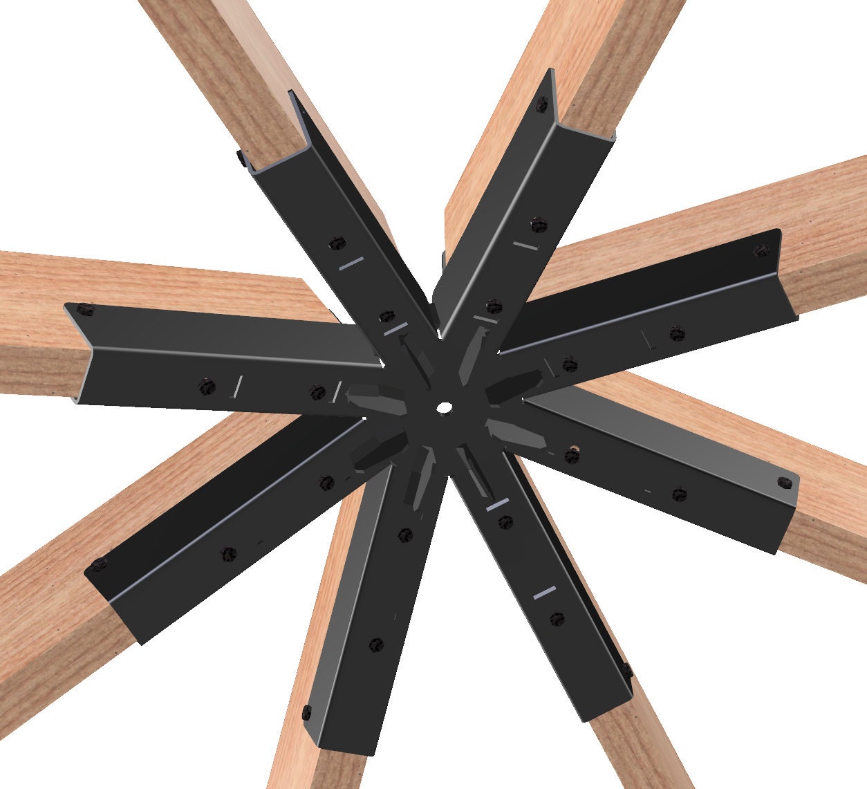 DIY Heavy Duty Iron Octagon Spider Bracket Kit: Gazebo Roof DIY - USA ...
