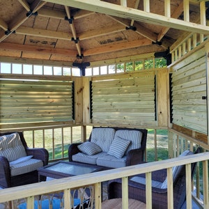 Decorative DIY 24" Louvers Kit | Wood/ PVC Louvers for Privacy & Safety ...