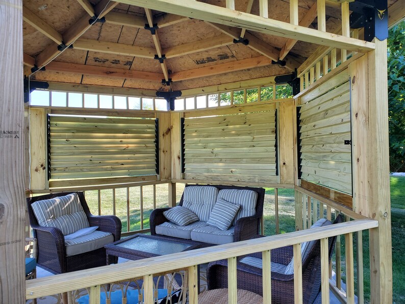 Decorative DIY 36" Louvers Kit | Wood/ Pvc Louvers for Privacy & Safety ...