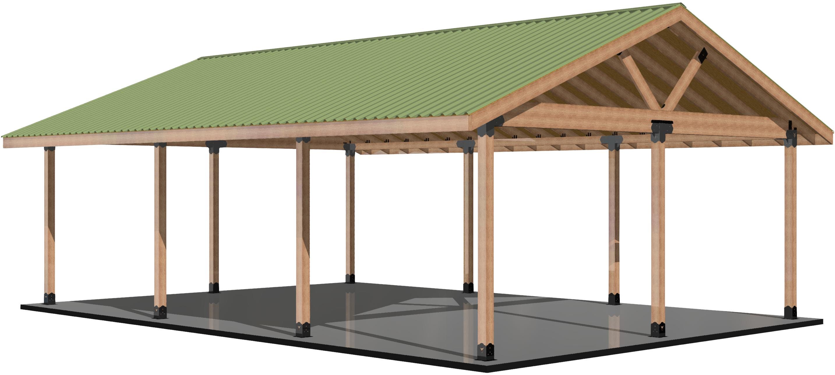 DIY Outdoor Pavilion Brackets Kit: 24' X 36', 4, 5, or 6-12 Pitched ...