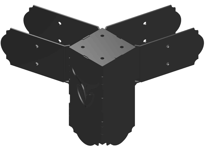 Diy 4X4 Iron 60-degree Bracket Hexagon Elbow Bracket Diy Pergola ...