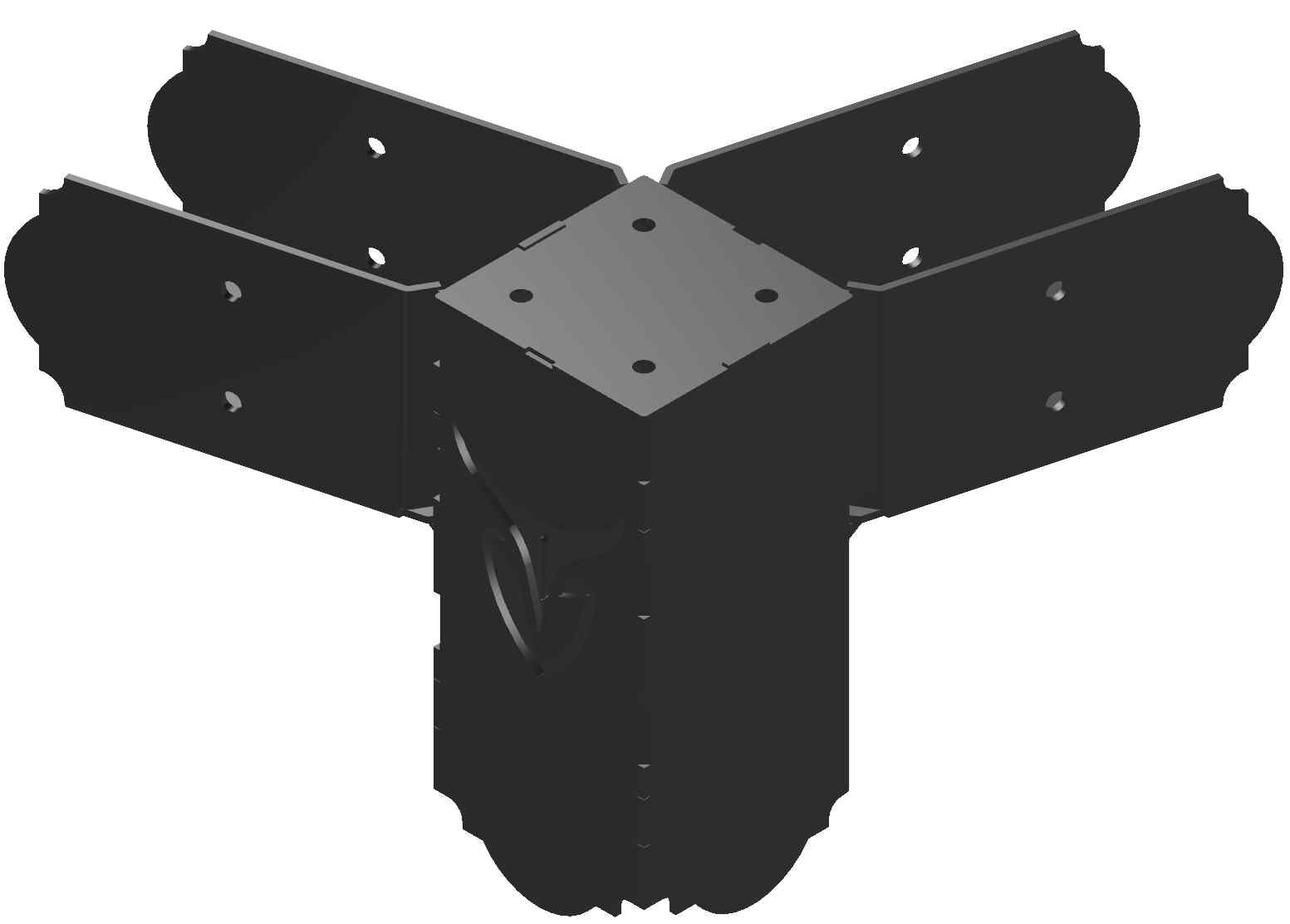 Diy 4X4 Iron 60-degree Bracket Hexagon Elbow Bracket Diy Pergola ...