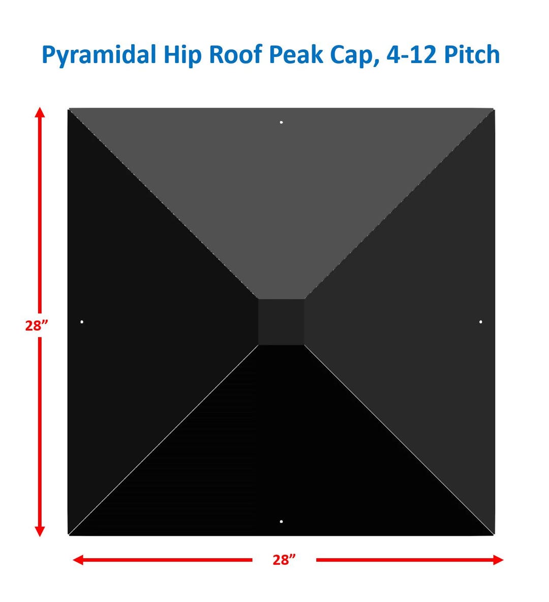 DIY Hip Roof Peak Cap: 3-12 to 4-12 Pitch, Extra Large 28" X 28" - Etsy