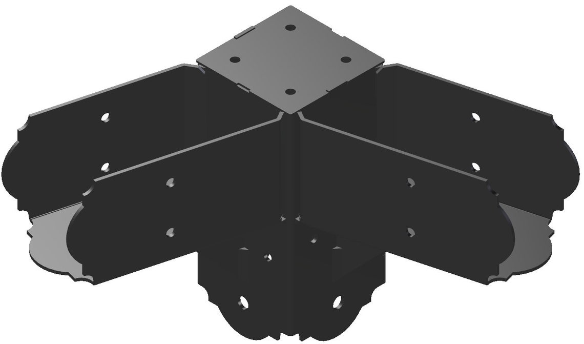 Diy 4X4 Iron 60-degree Bracket Hexagon Elbow Bracket Diy Pergola ...