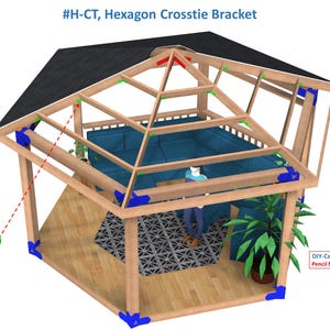 DIY Hexagon Roof Brackets Kit | Lumber Not Included - Etsy