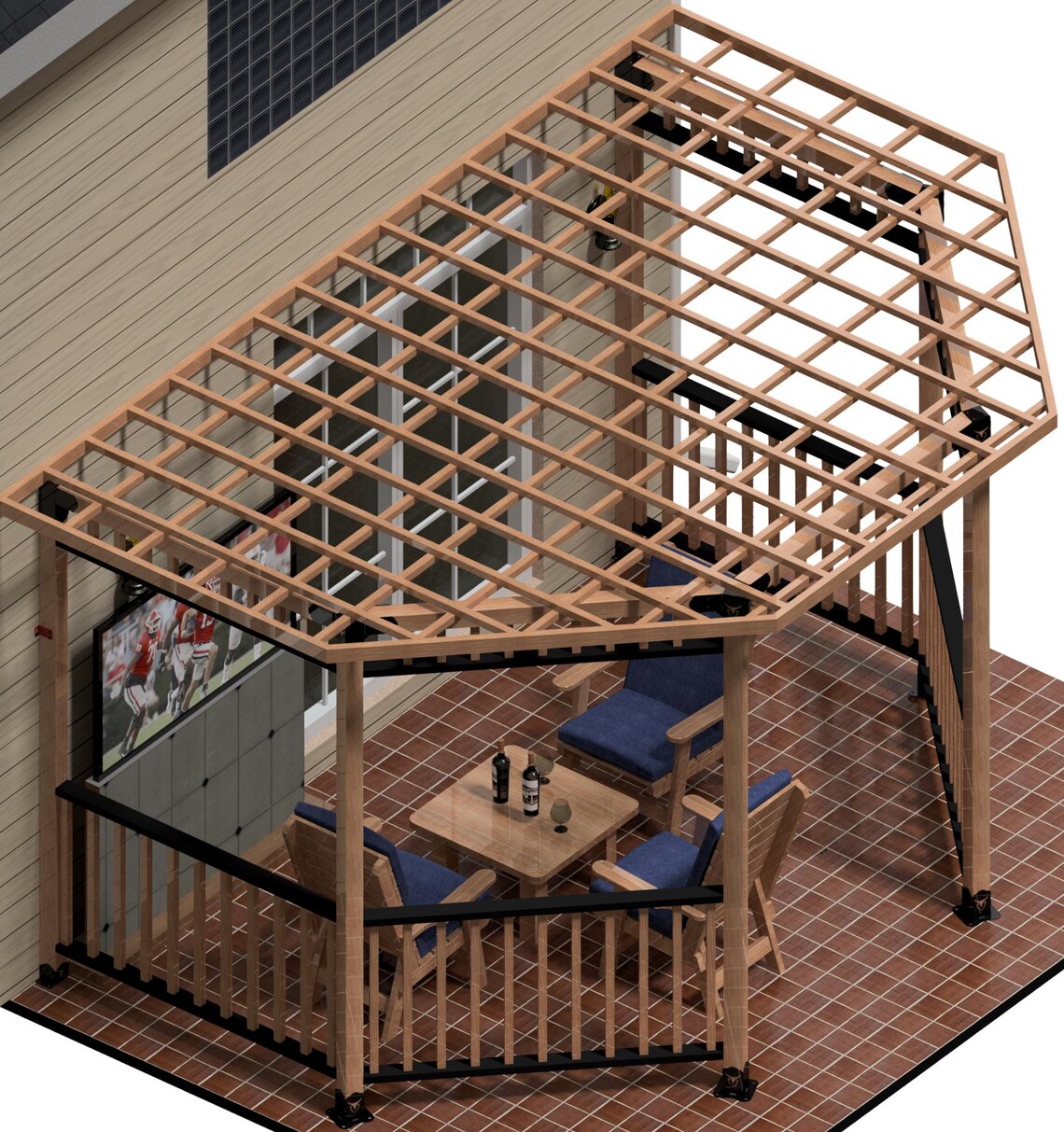 4x4 DIY Partial Octagon Gazebo Brackets Kit: Patio Cover (lumber NOT ...