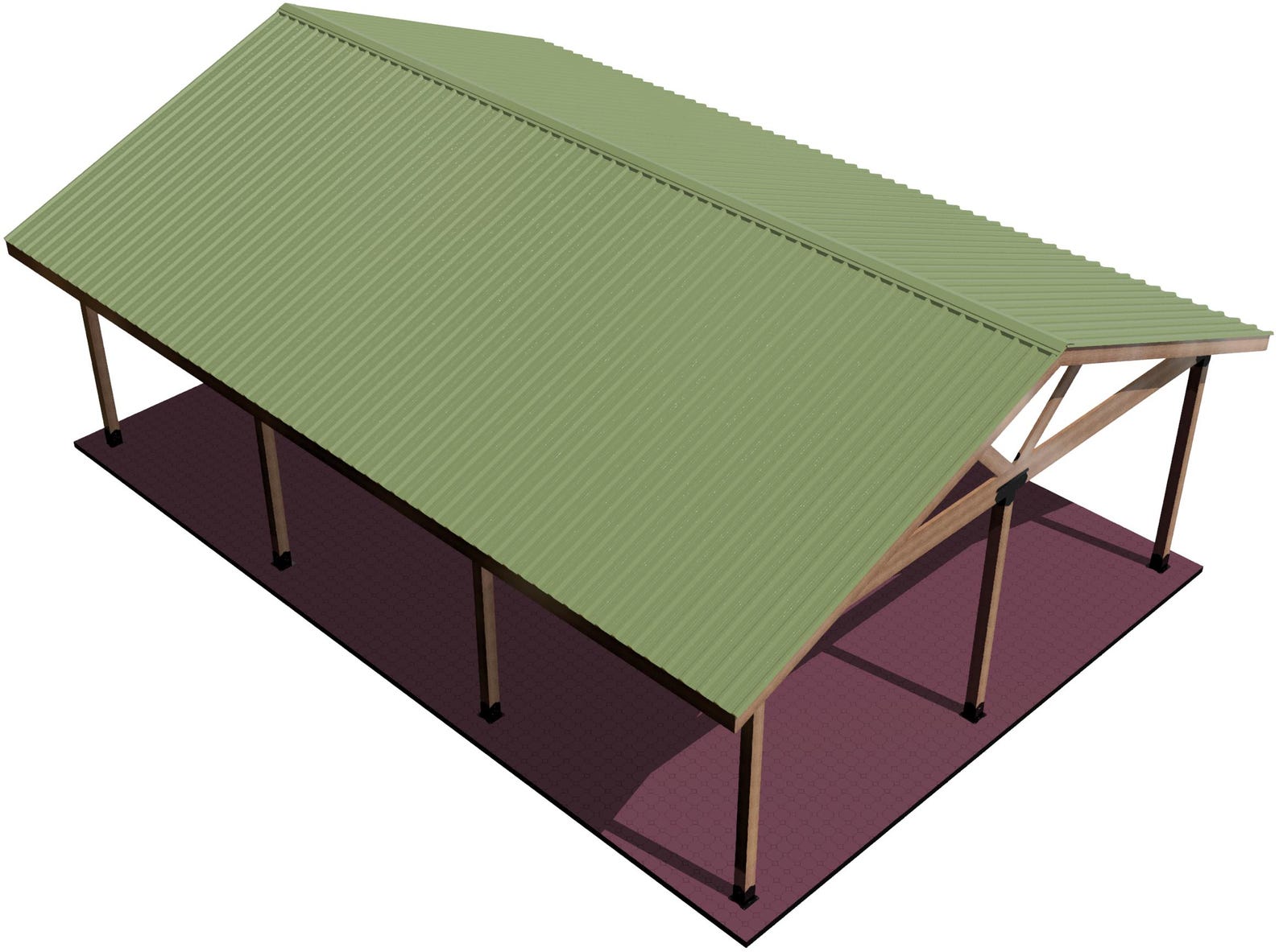 DIY Outdoor Pavilion Brackets Kit: 24' X 36', 4, 5, or 6-12 Pitched ...