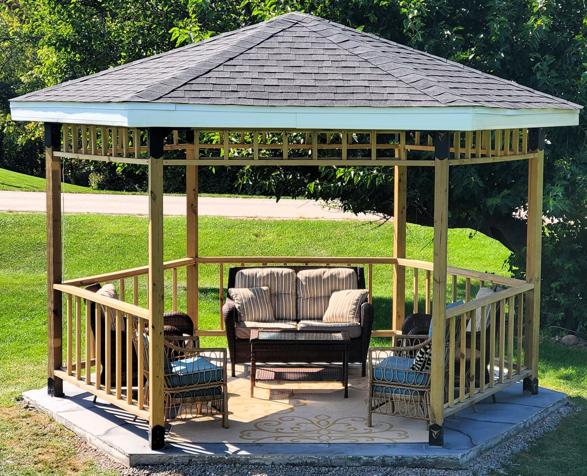 Diy 4X4 Iron 60-degree Bracket Hexagon Elbow Bracket Diy Pergola ...