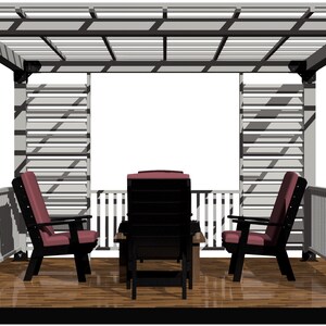 DIY 6x6 Rectangle Pergola Bracket Kit: Lattice Roof, Outdoor Living ...