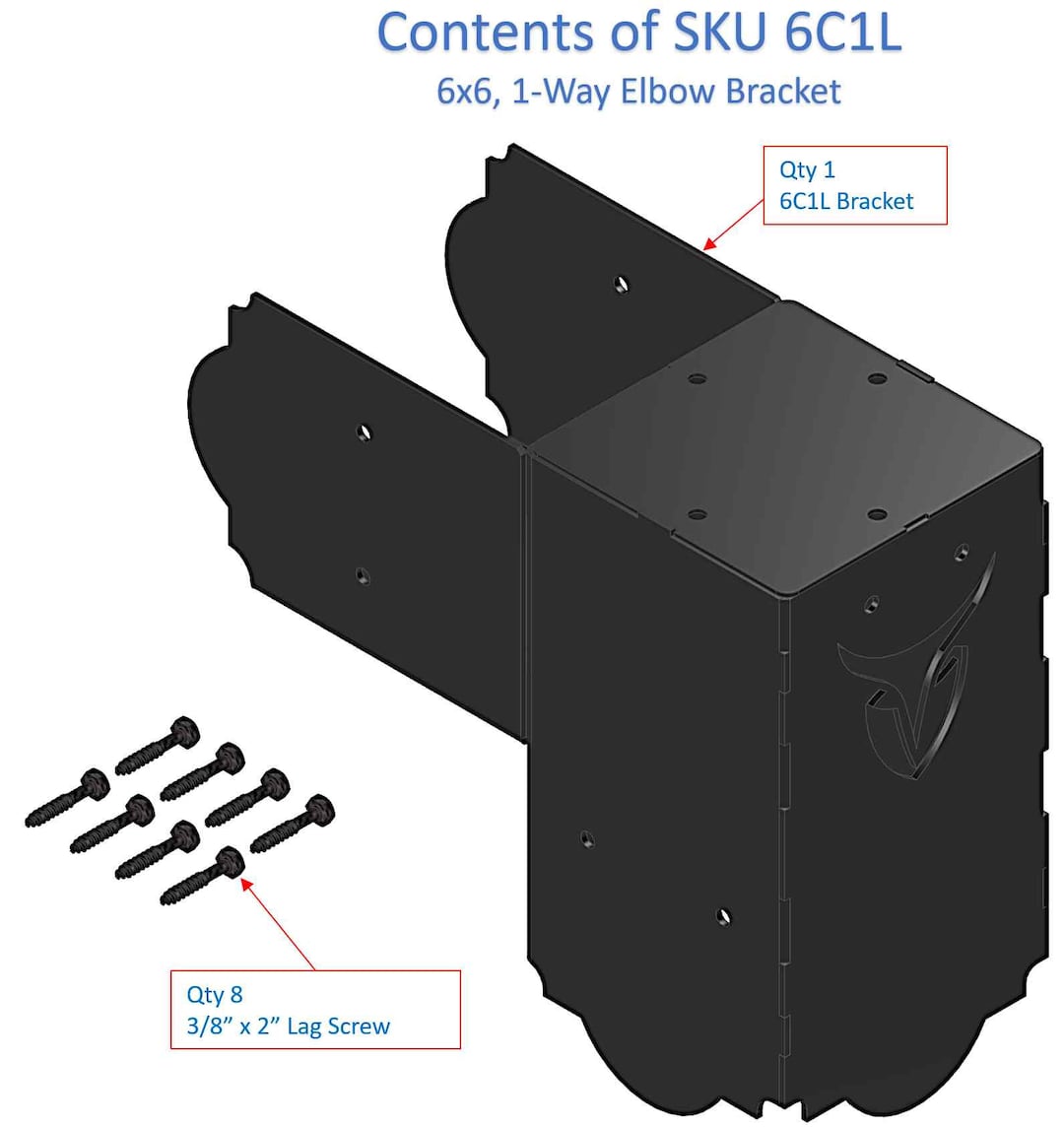 DIY Universal Heavy Duty 6x6 Iron 90 Degree Elbow Bracket | Made in ...