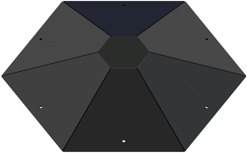 DIY Hexagon Gazebo Roof Peak Cap: Weatherproof Finial (3-12 to 6-12 ...