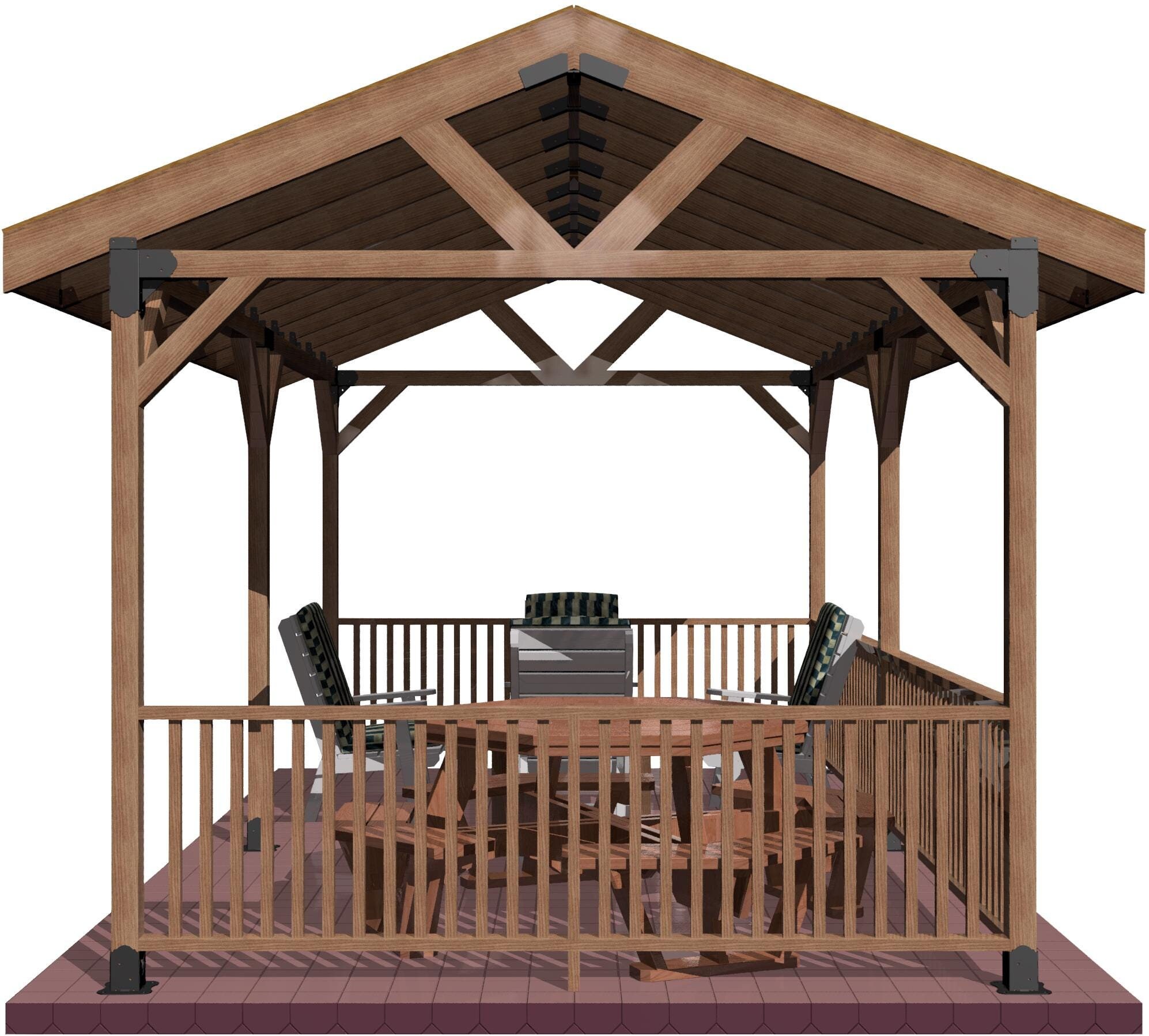 DIY 4x4 Pavilion Brackets Kit: Universal Size Outdoor Carport - Etsy