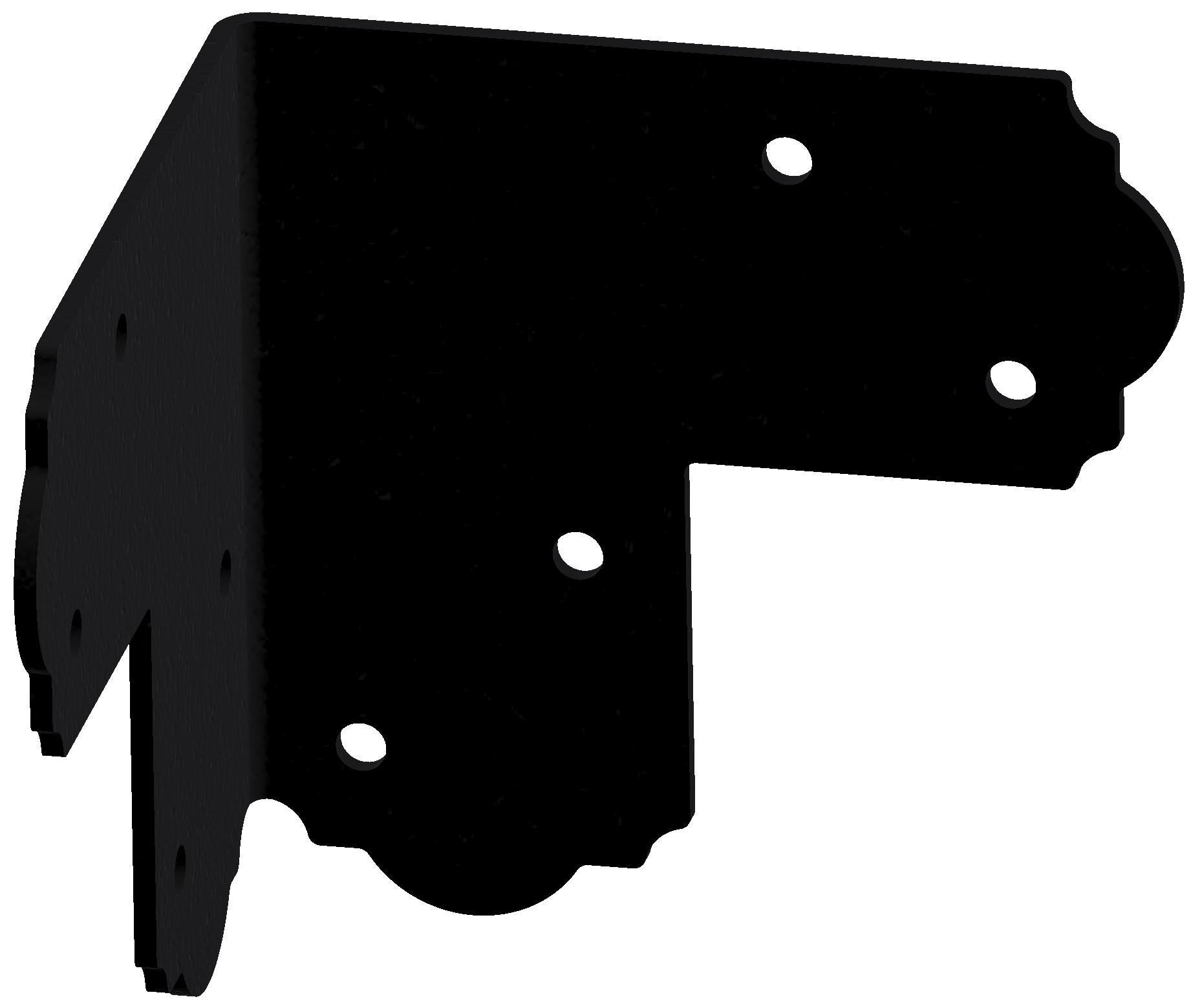 4X4 Structural 90 Degree Corner Connector Timber Frame Bracket - 3/16 ...