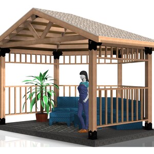 DIY 6x6 Partial Hexagon Pergola/gazebo Brackets Kit - Easy Assembly for ...