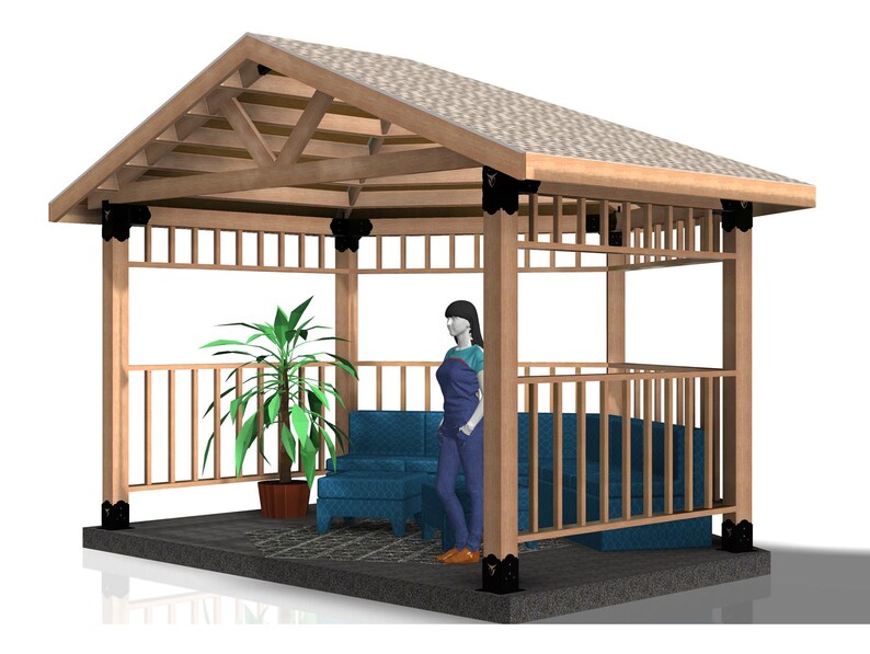 DIY 6x6 Partial Hexagon Gazebo Brackets Kit - Easy Assembly - Etsy