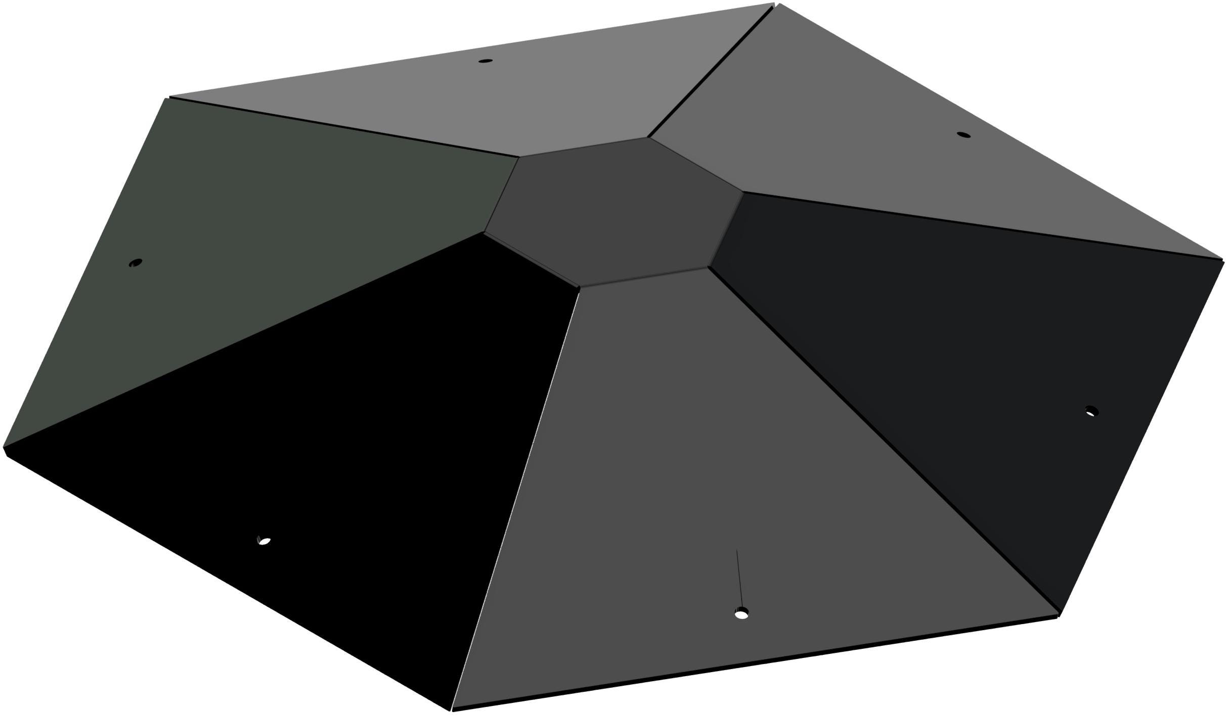 DIY Hexagon Gazebo Roof Peak Cap: Weatherproof Finial (3-12 to 6-12 ...