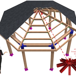 DIY Heavy Duty Iron Octagon 8-way Spider Bracket Kit - Craft Your Own ...