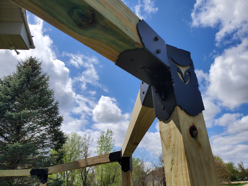 Diy 4X4 Iron 60-degree Bracket Hexagon Elbow Bracket Diy Pergola ...