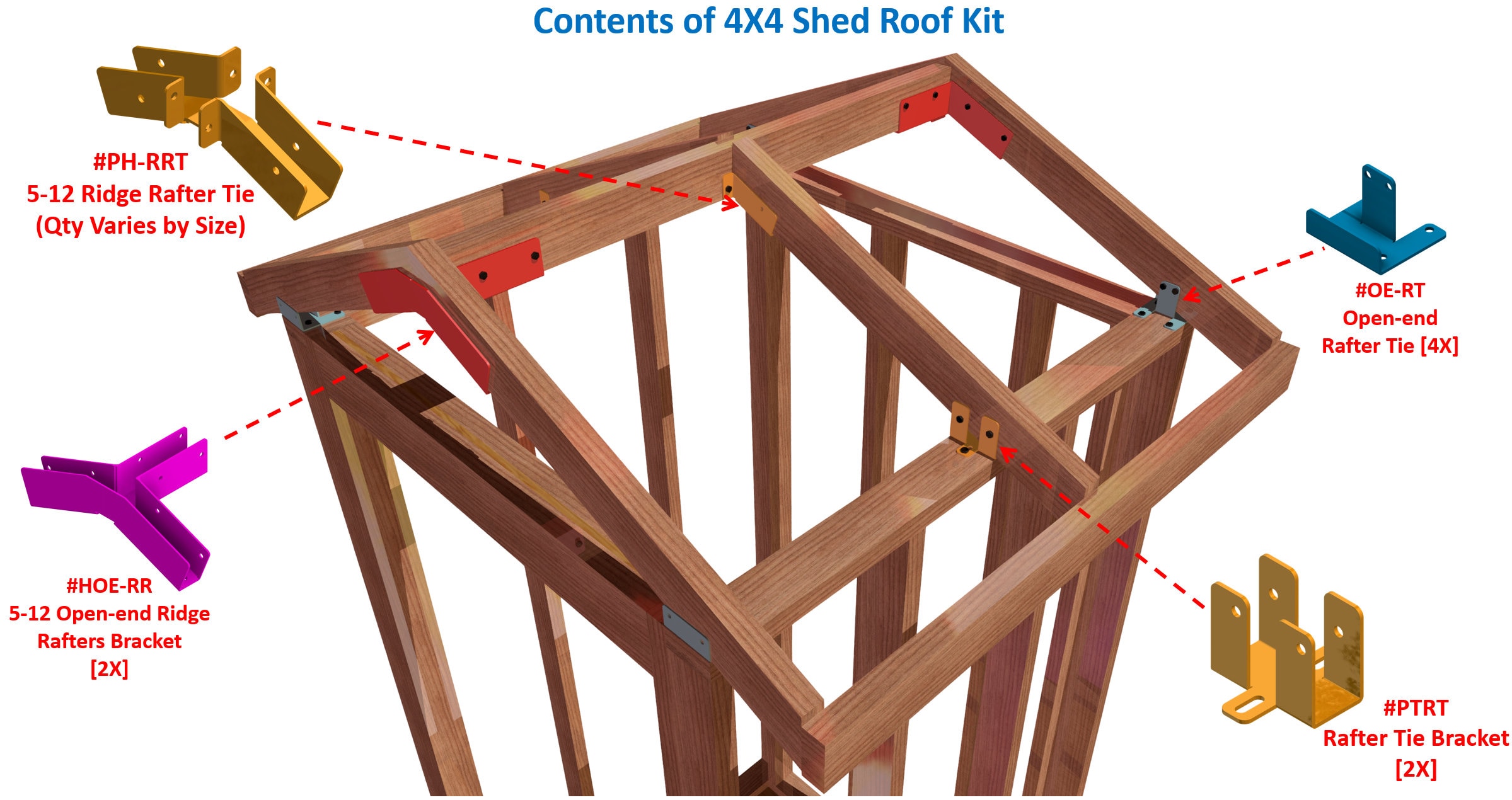 Diy Iron Open End Rafter Tie Bracket Rafter Bracket Joist Bracket ...