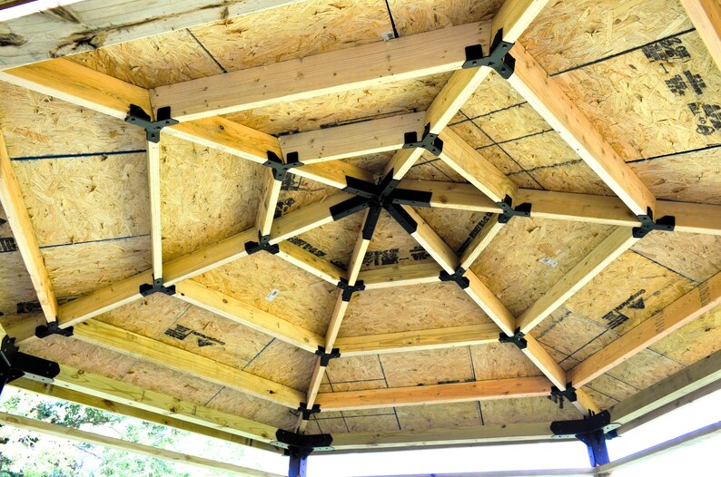 DIY Hexagon Crosstie Beam Bracket | Patio Coverings | Gazebo - Etsy