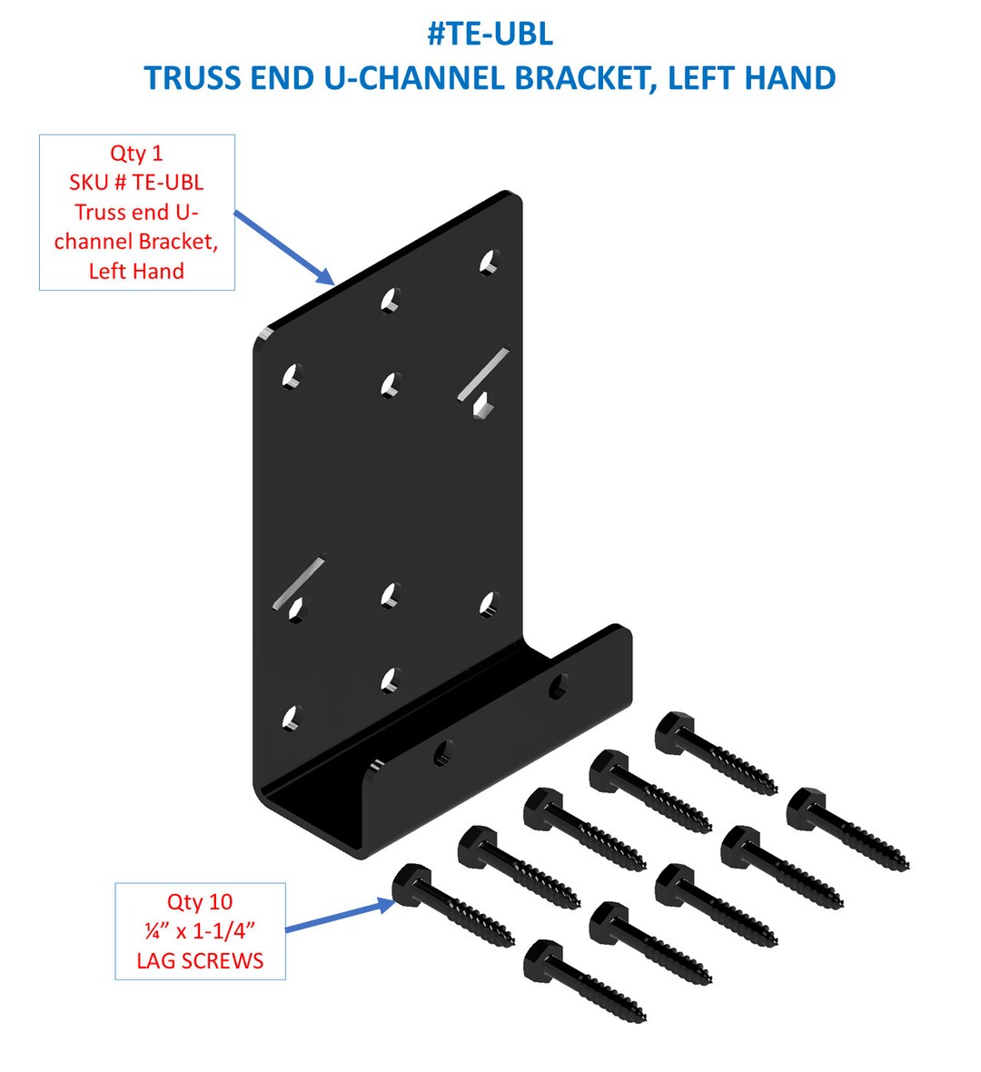 DIY Heavy Duty Truss-end U-channel Bracket | Left Hand - Etsy