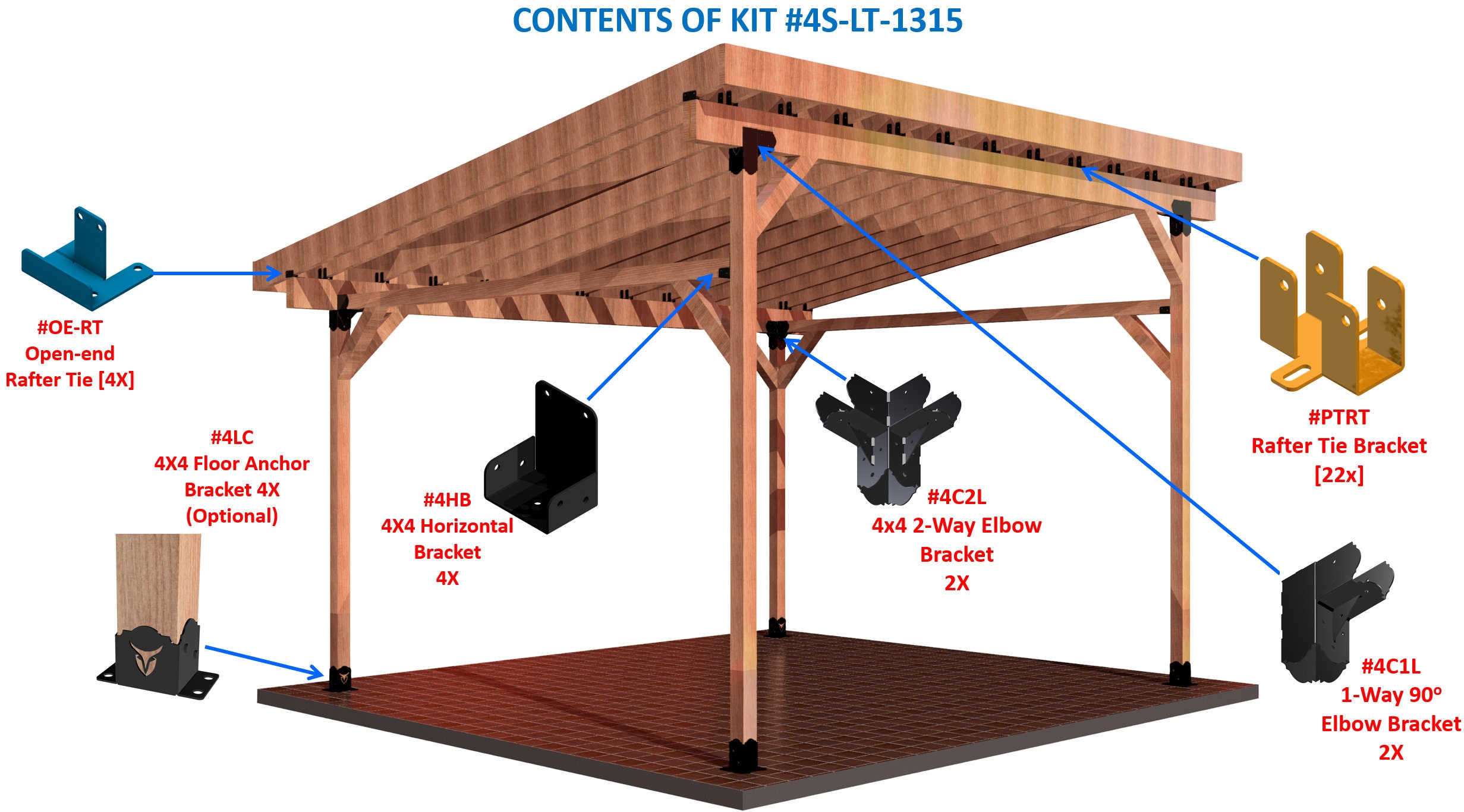 DIY 4x4 Lean-to Brackets Kit: Adjustable Width & Pitch, Easy Build - Etsy