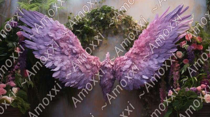 Angel Wings Set 3 - With Flowers - Etsy