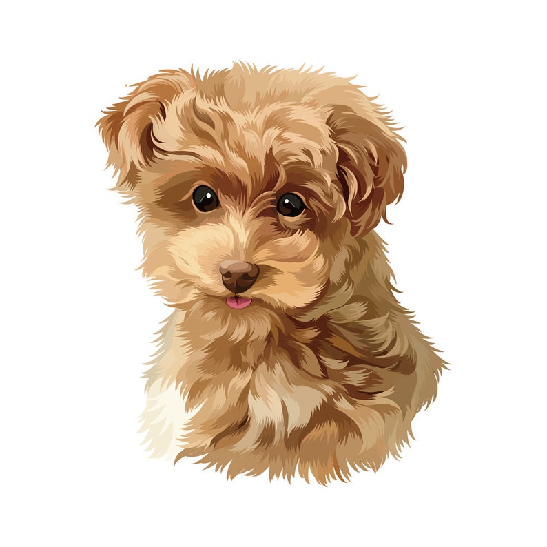 Cartoon Dog Paintingcustom Pet Portraitpet Portrait From - Etsy