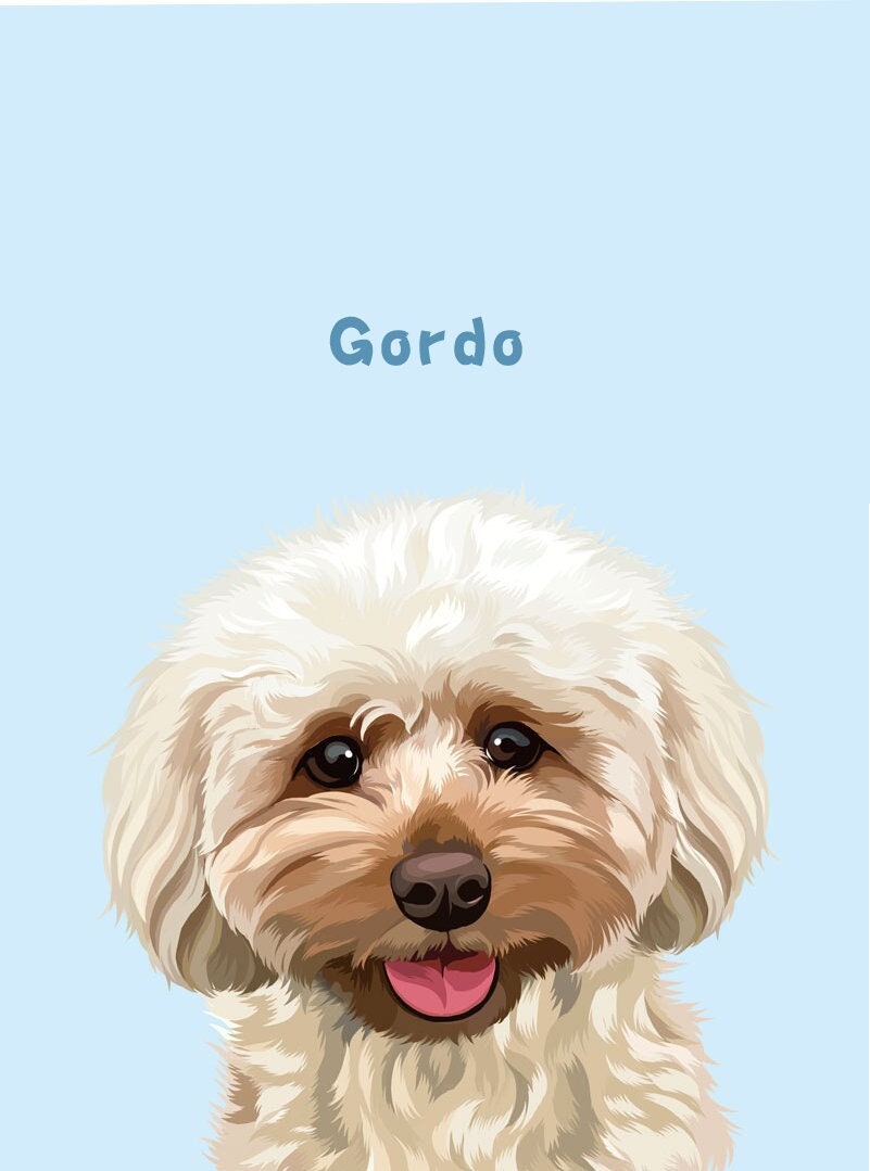 Cartoon Dog Paintingcustom Pet Portraitpet Portrait From - Etsy