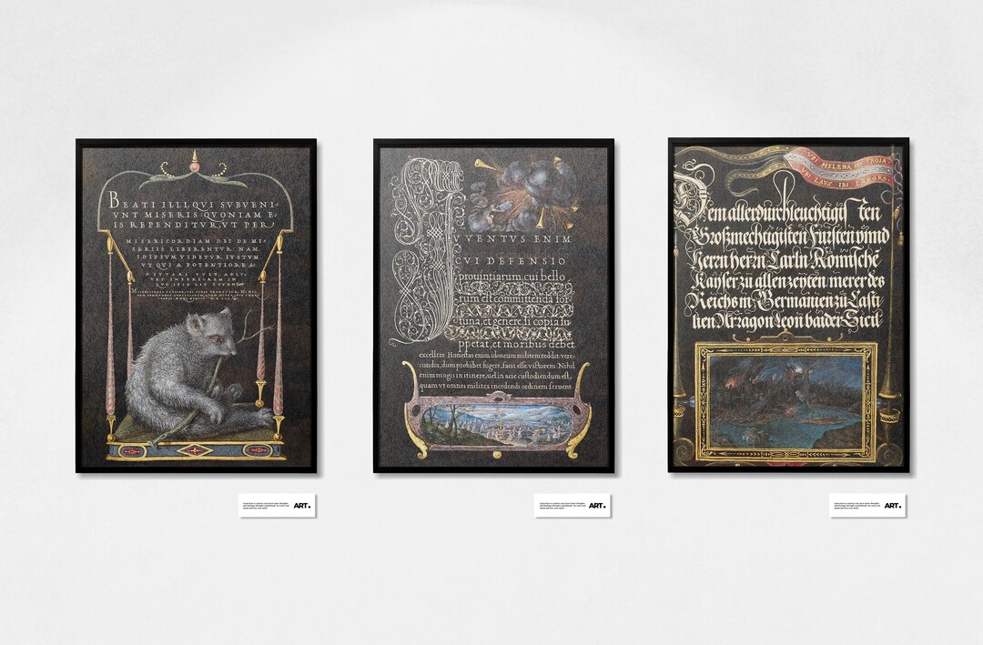 The Model Book of Calligraphy Digital Paper 38 Different Images by ...