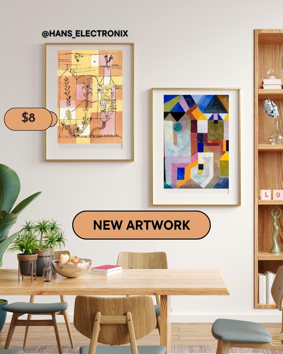 Abstract Art Print, Abstract Wall Art, Set of 2 Abstract Prints, Set of ...