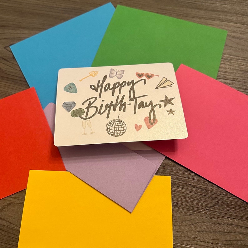 Happy Birth-tay - Taylor Swift Inspired Birthday Card - Etsy