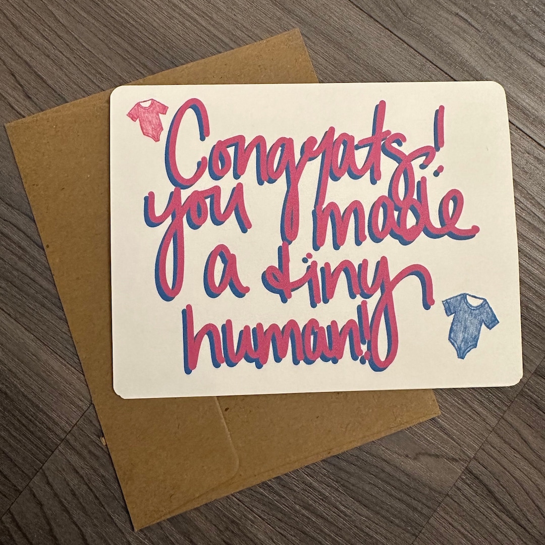 Congrats You Made a Tiny Human Greeting Card - Etsy