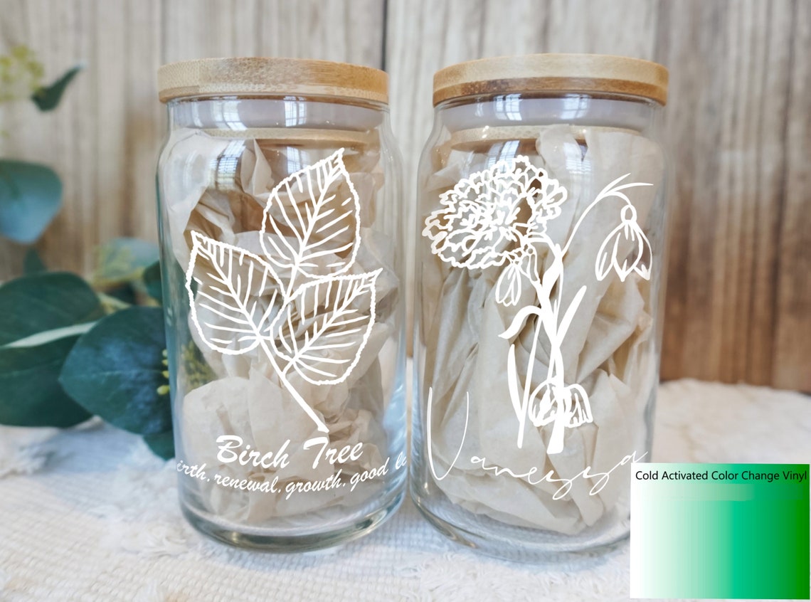 Cold Activated Color Changing Birth Month Plants Tumbler - Etsy